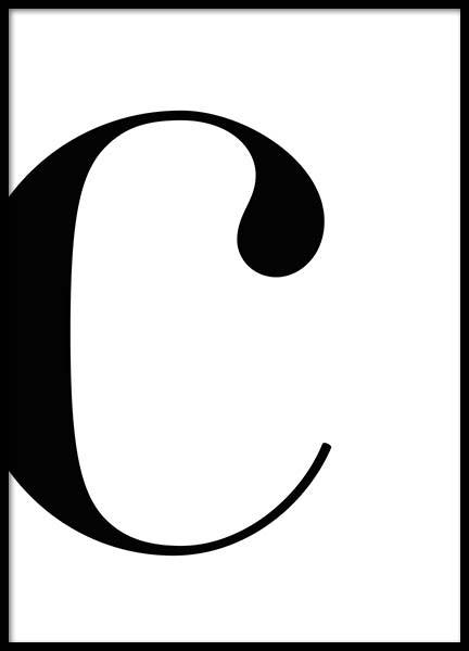 Letter C Affiche - Lettre C - Desenio.fr